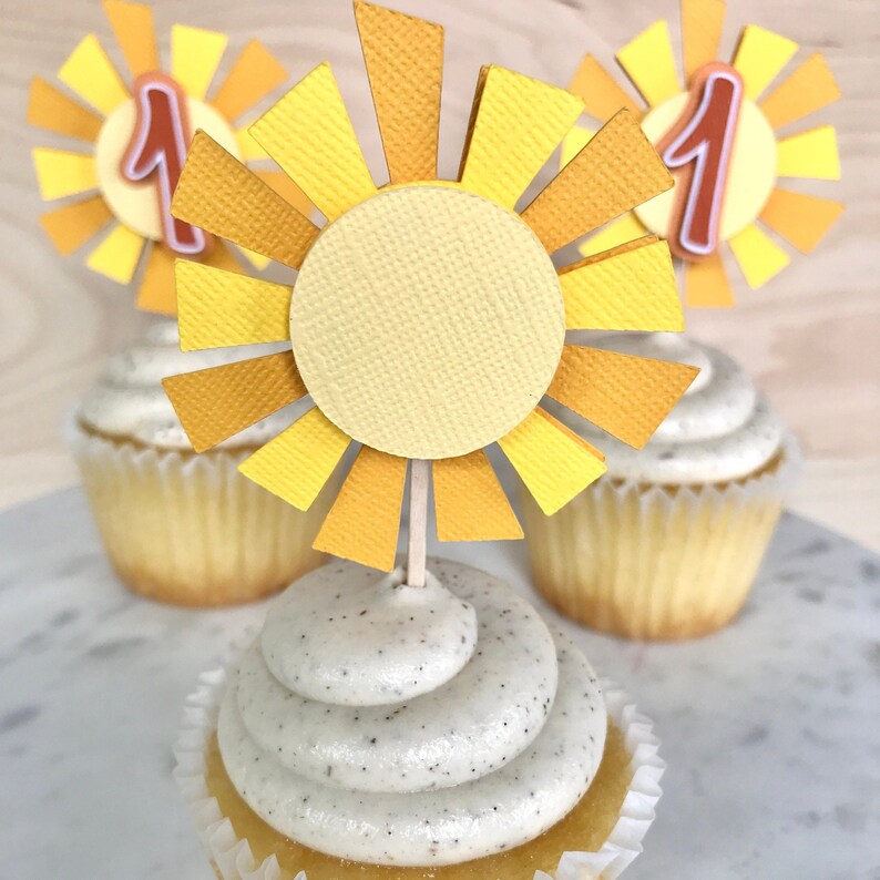 Sun Cupcake Toppers Sunny Toppers Sunshine Toppers - Etsy