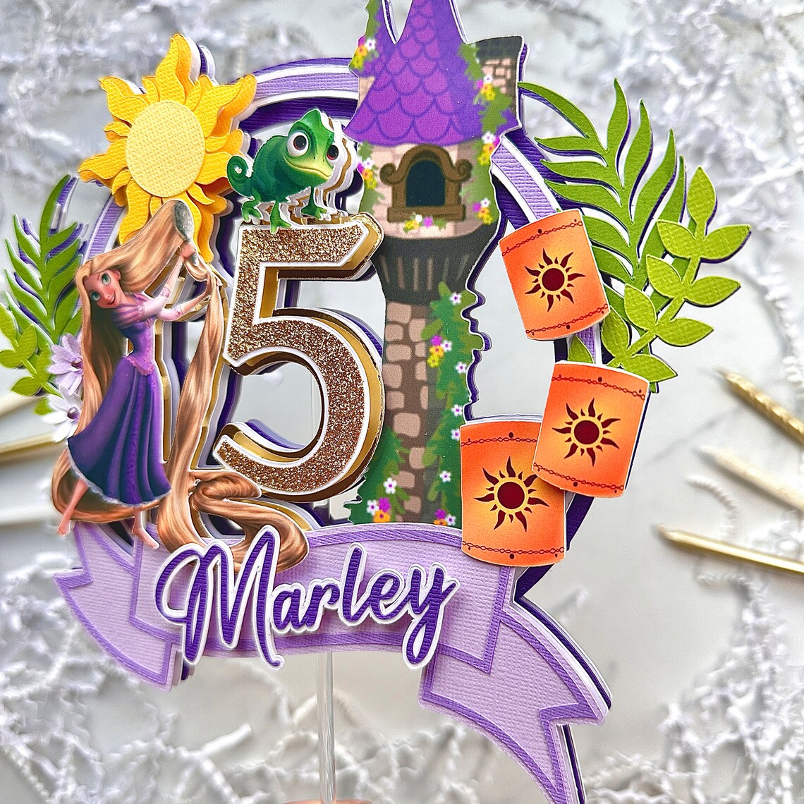 Rapunzel Cake Topper | Tangled Birthday Party | Disney Rapunzel Cake ...