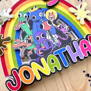 Rainbow Friends Inspired Cake Topper | Rainbow Friends Birthday ...