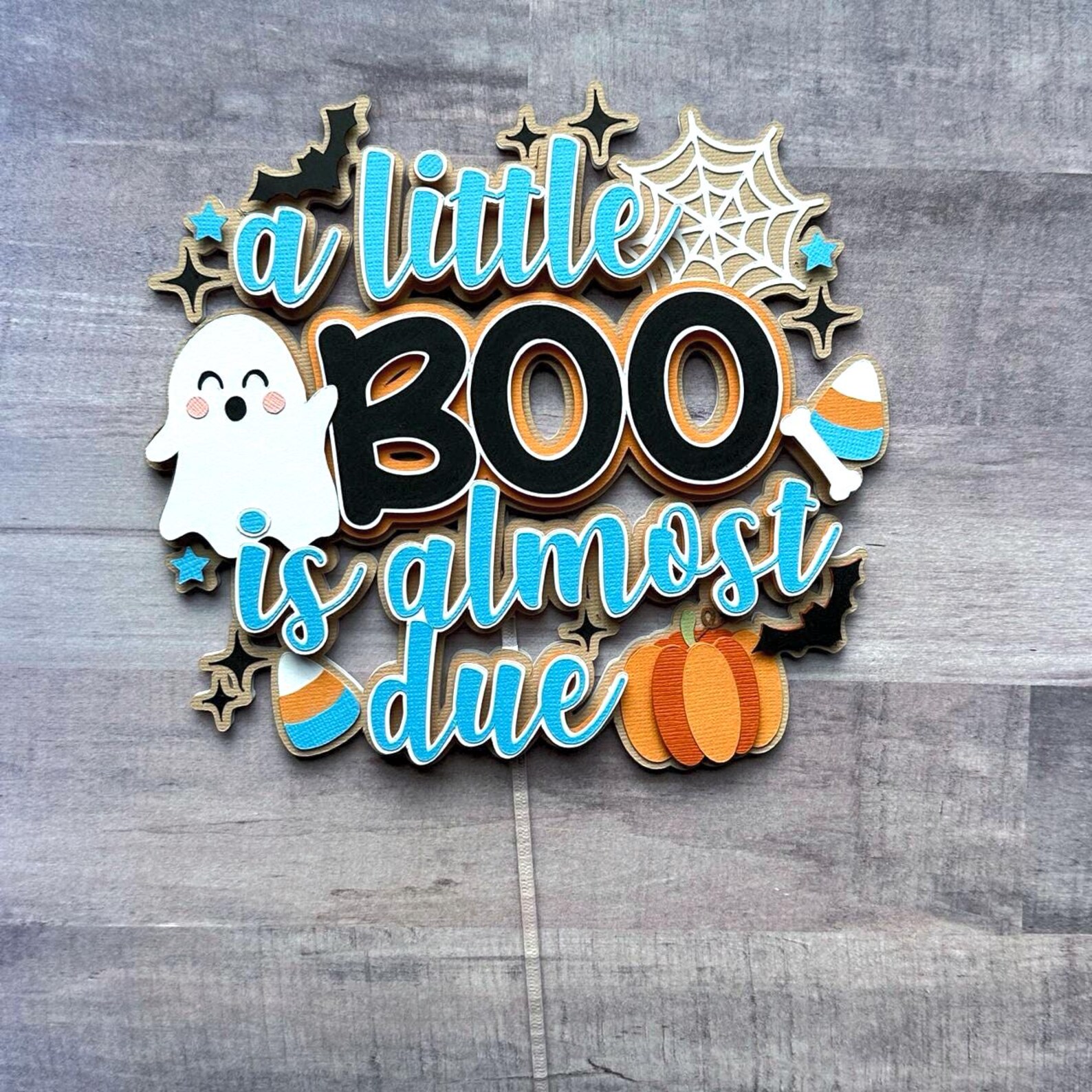 A Little Boo is Almost Due Topper | Halloween Baby Shower Topper | Fall ...