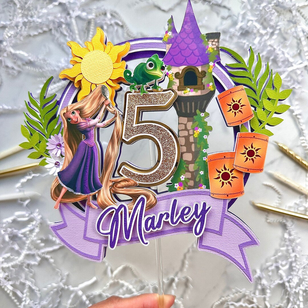 Rapunzel Cake Topper | Tangled Birthday Party | Disney Rapunzel Cake ...
