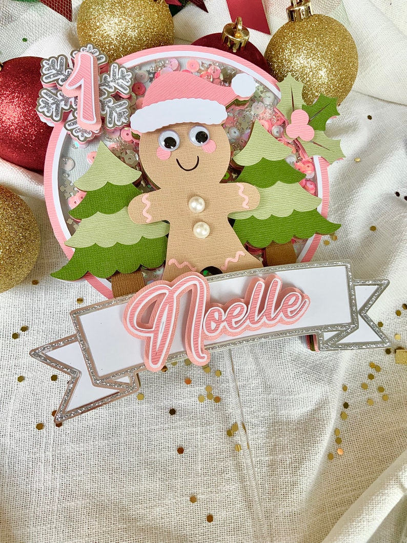 Gingerbread Cake Topper Christmas Cake Topper Birthday - Etsy