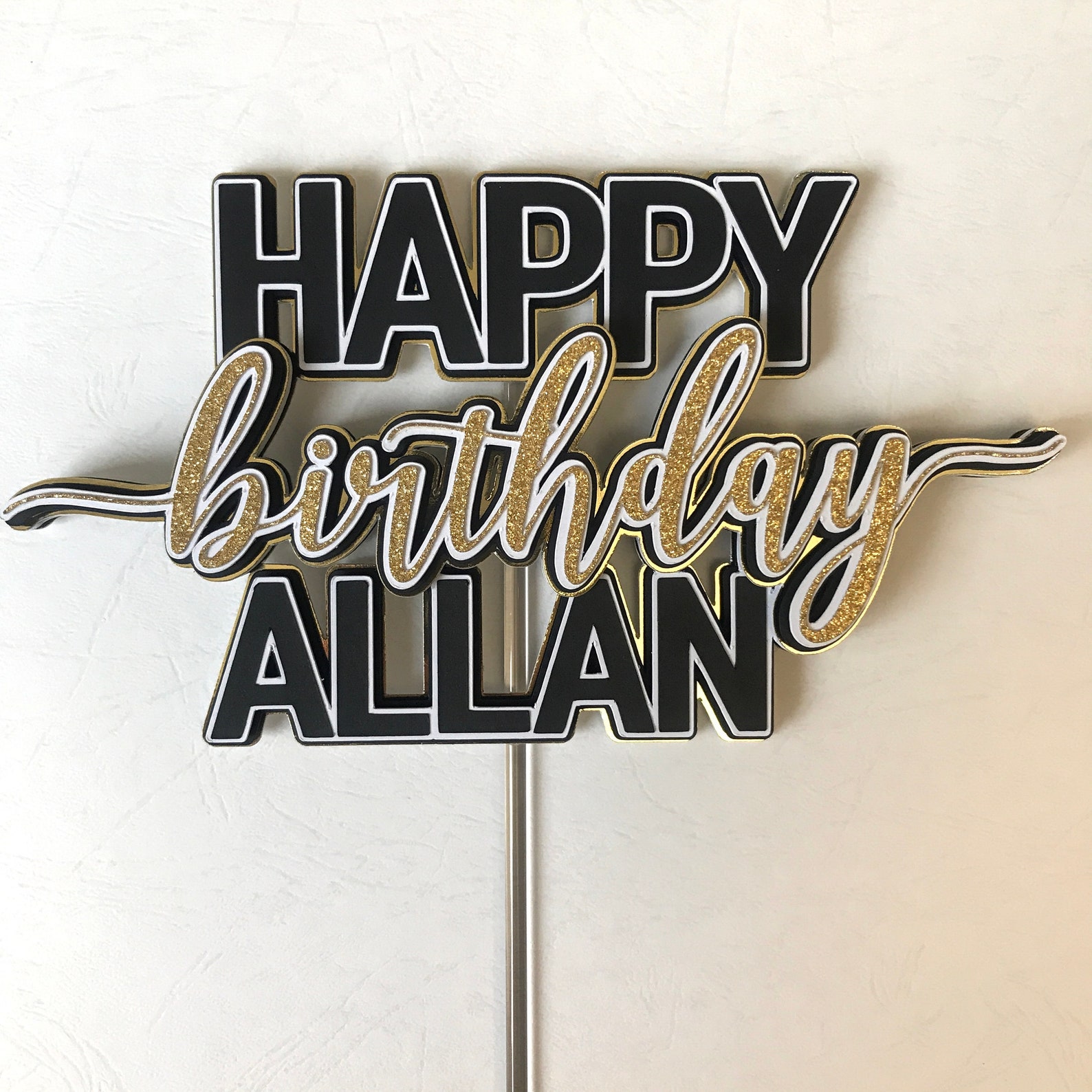 Personalized Birthday Cake Topper | Happy Birthday Cake Topper ...
