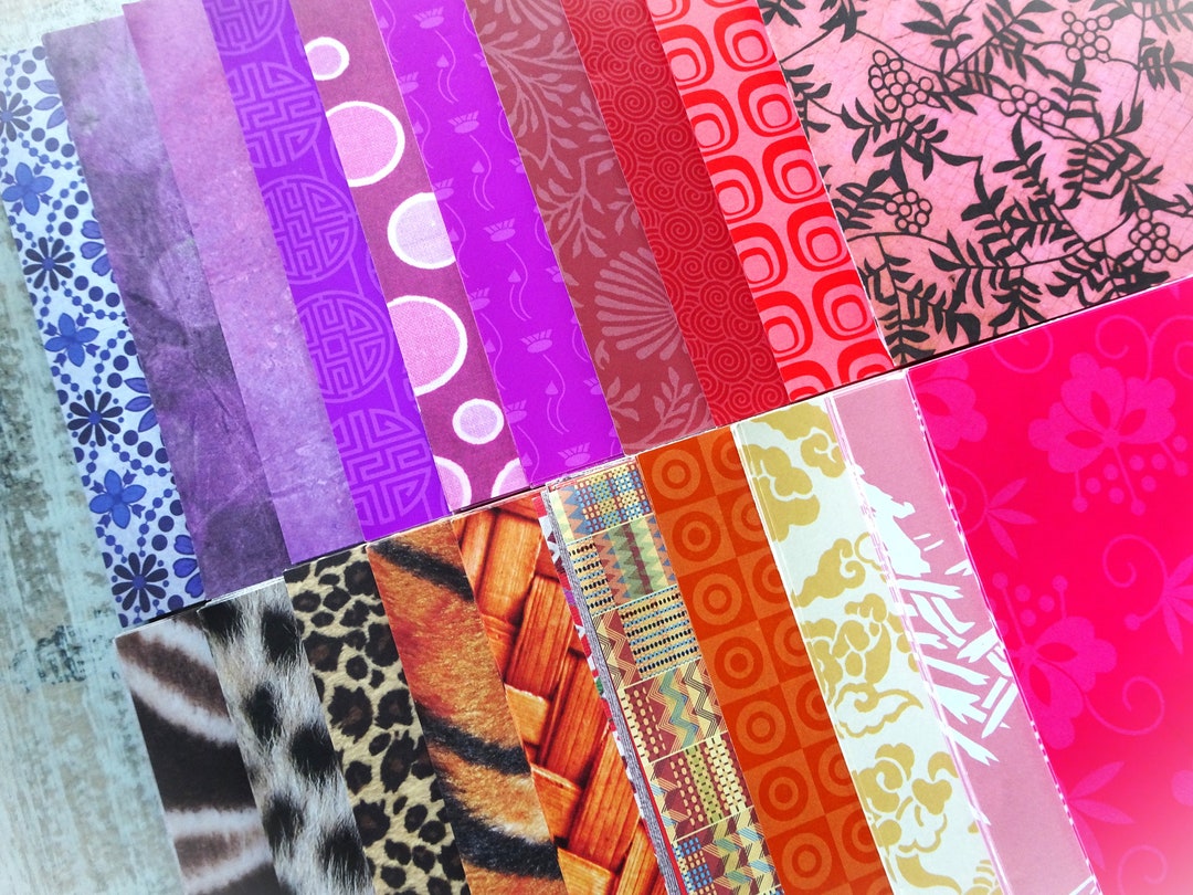 6 X 6 Paper Pack, Collage Fodder Assortment, Animal Print, Pink, Purple ...