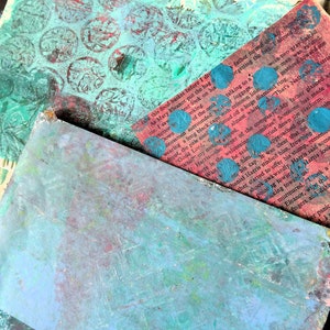 Painted Papers, Collage Fodder Background, Mixed Bundle, Random ...