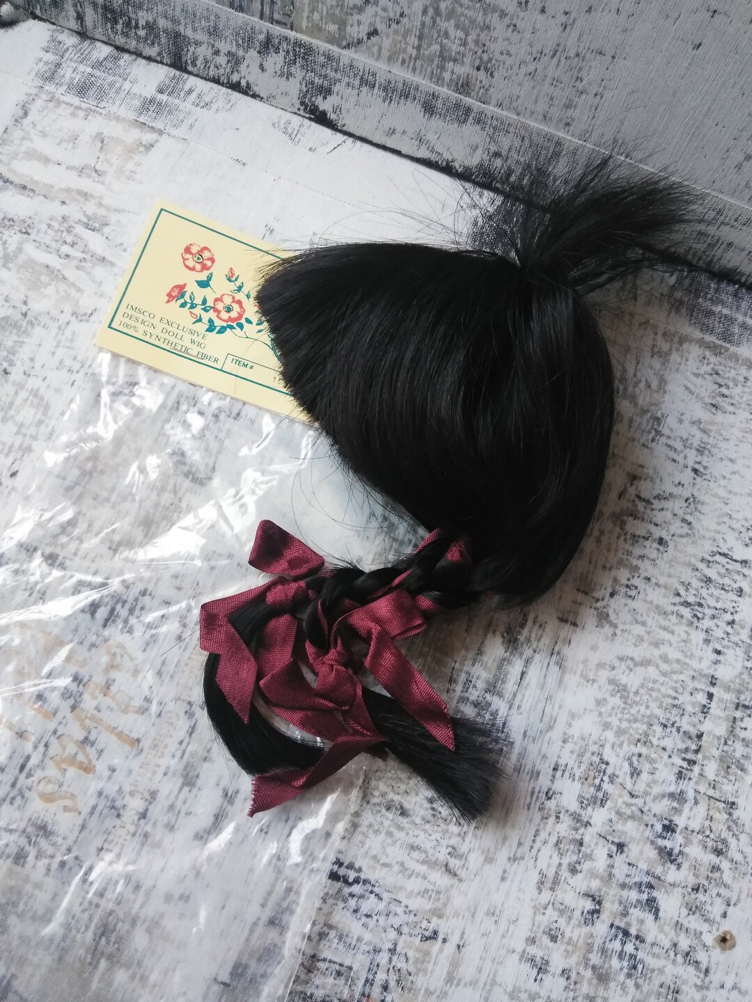 IMSCO, Exclusive Design, Doll Wig, 100% Synthetic Fiber, Black, Size 10 ...