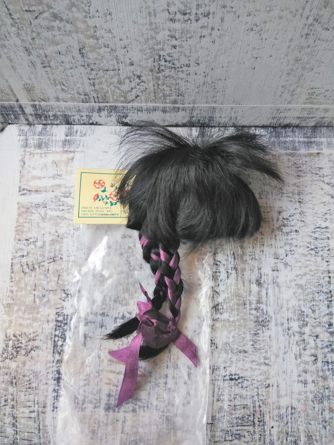 IMSCO, Exclusive Design, Doll Wig, 100% Synthetic Fiber, Black, Size 9 ...