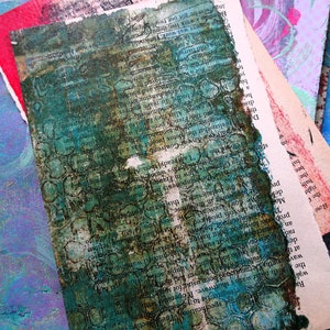 Painted Papers, Collage Fodder Background, Mixed Bundle, Random ...