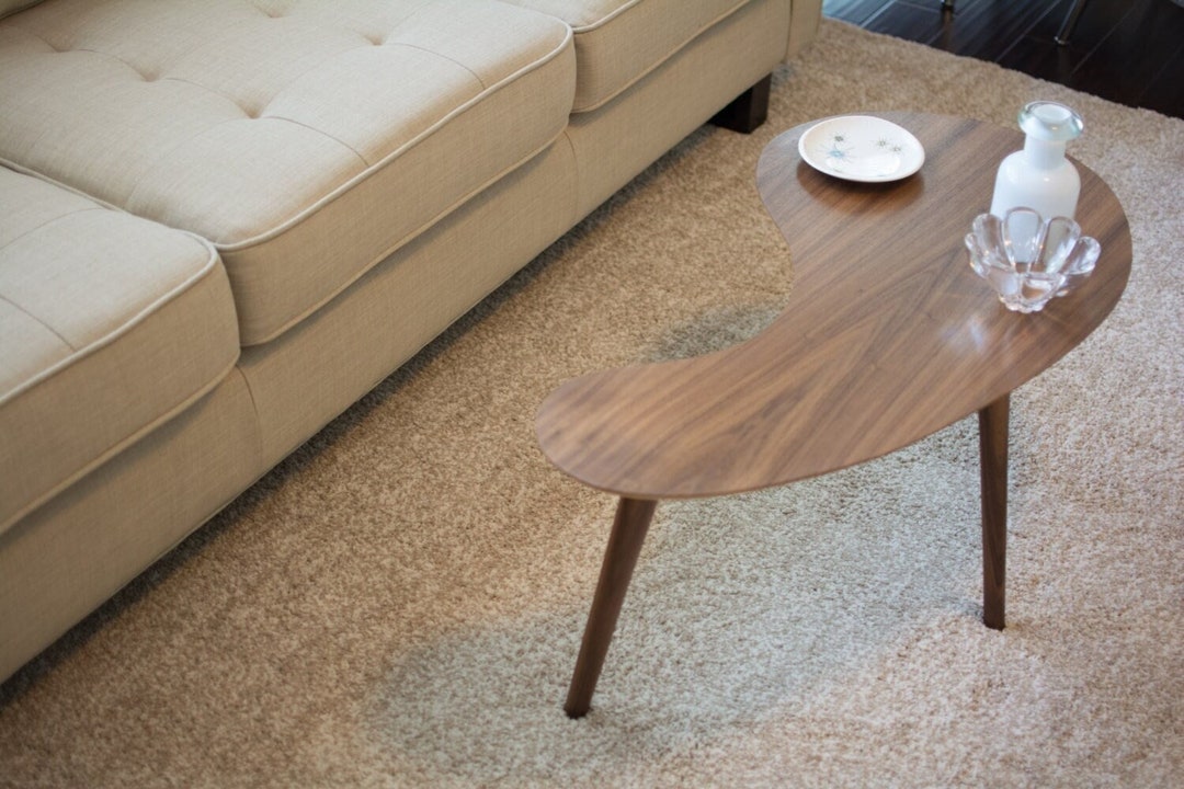 Kidney Bean Coffee Table Walnut - Small Version. Mid Century Modern ...