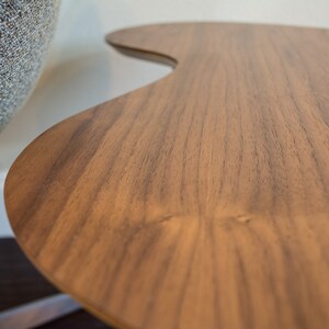 Mid-century Modern Side Table Walnut Kidney Bean Side Table - Etsy Canada