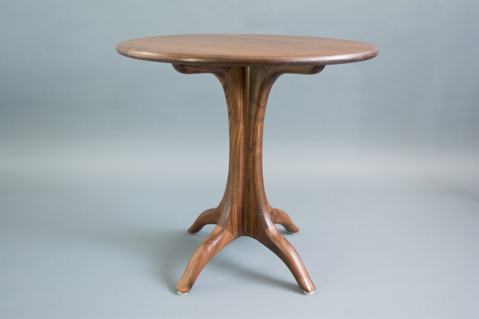 Walnut Round Side / End Table round Walnut Side Table - Etsy