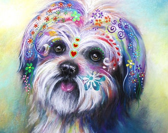 5x7 Shih Tzu Print - Etsy