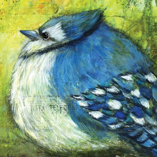 Fat Chickadee Fat Bird Art Print by Patricia Lintner - Etsy