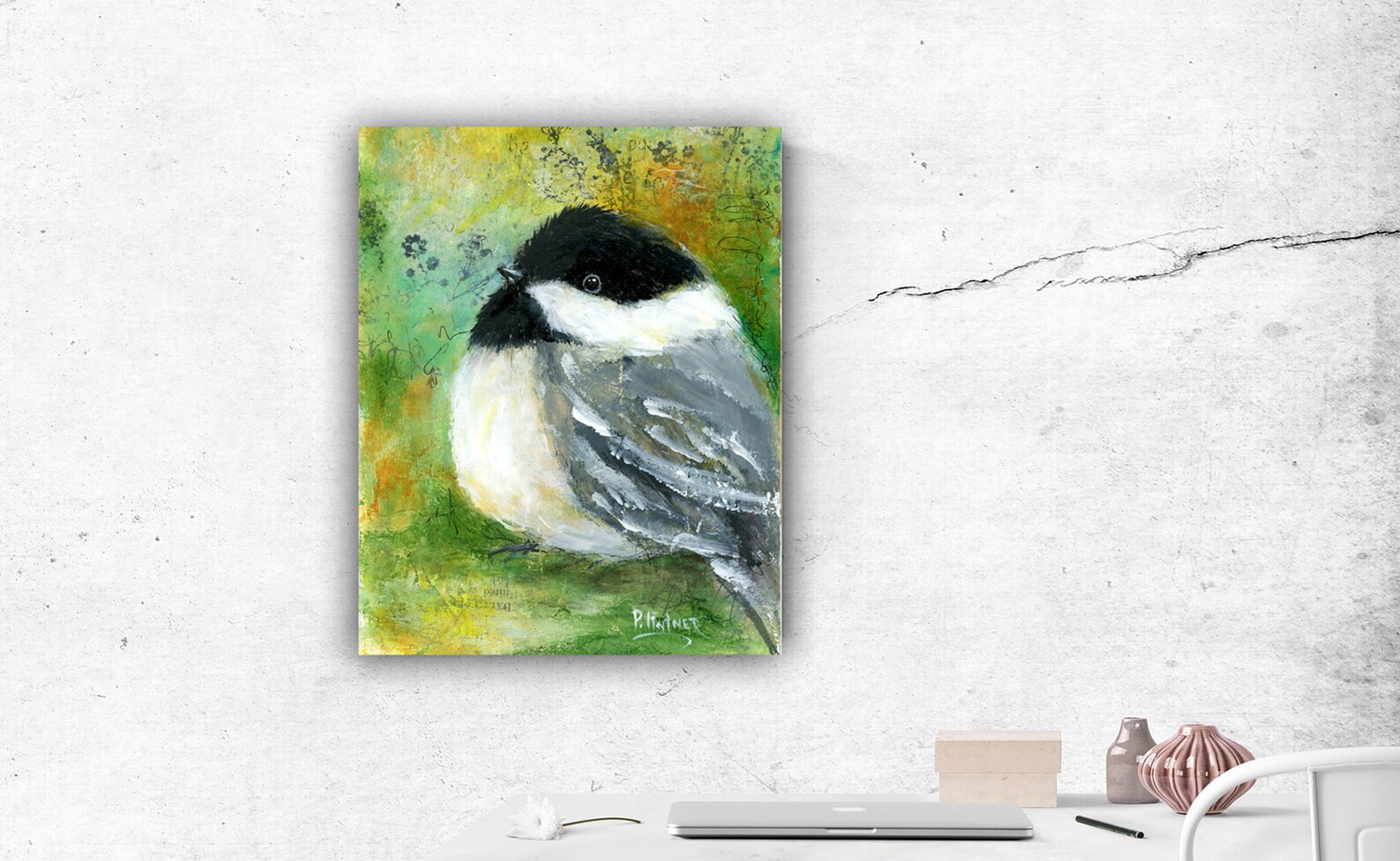 Fat Chickadee Fat Bird Art Print by Patricia Lintner - Etsy