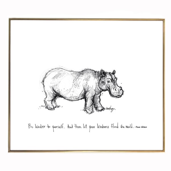 Hippo Art Print - Etsy