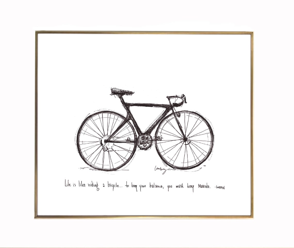 Bicycle life is Like Riding a Bicycle... to Keep Your | Etsy