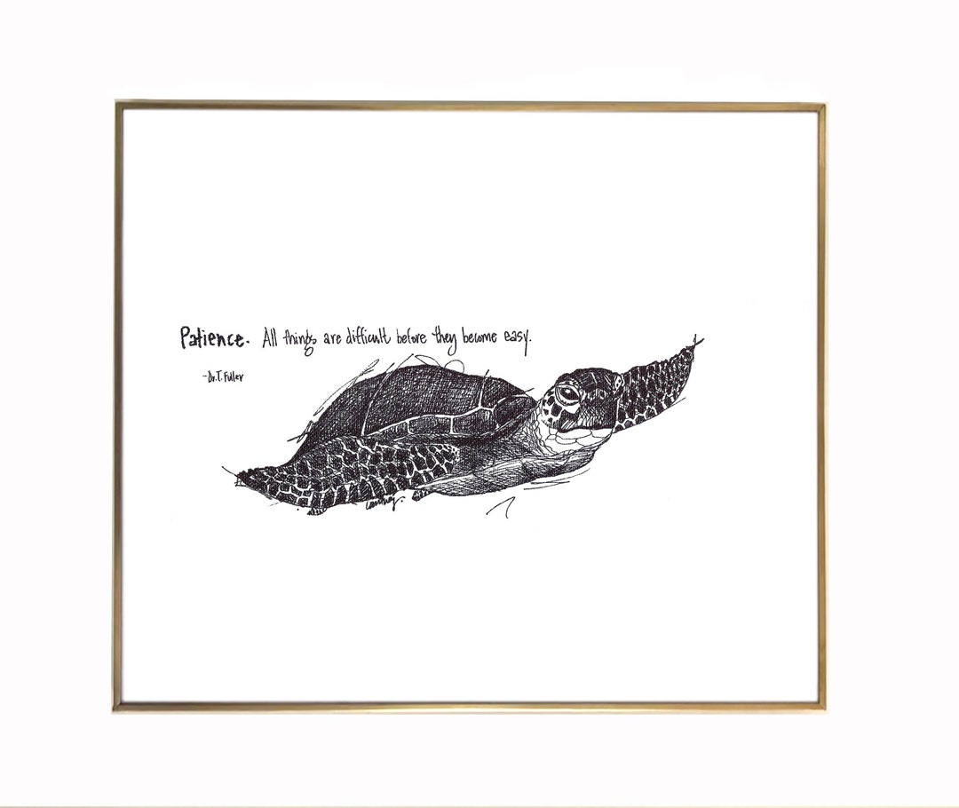 Sea Turtle "patience. All Things Are Difficult Until They Become Easy ...
