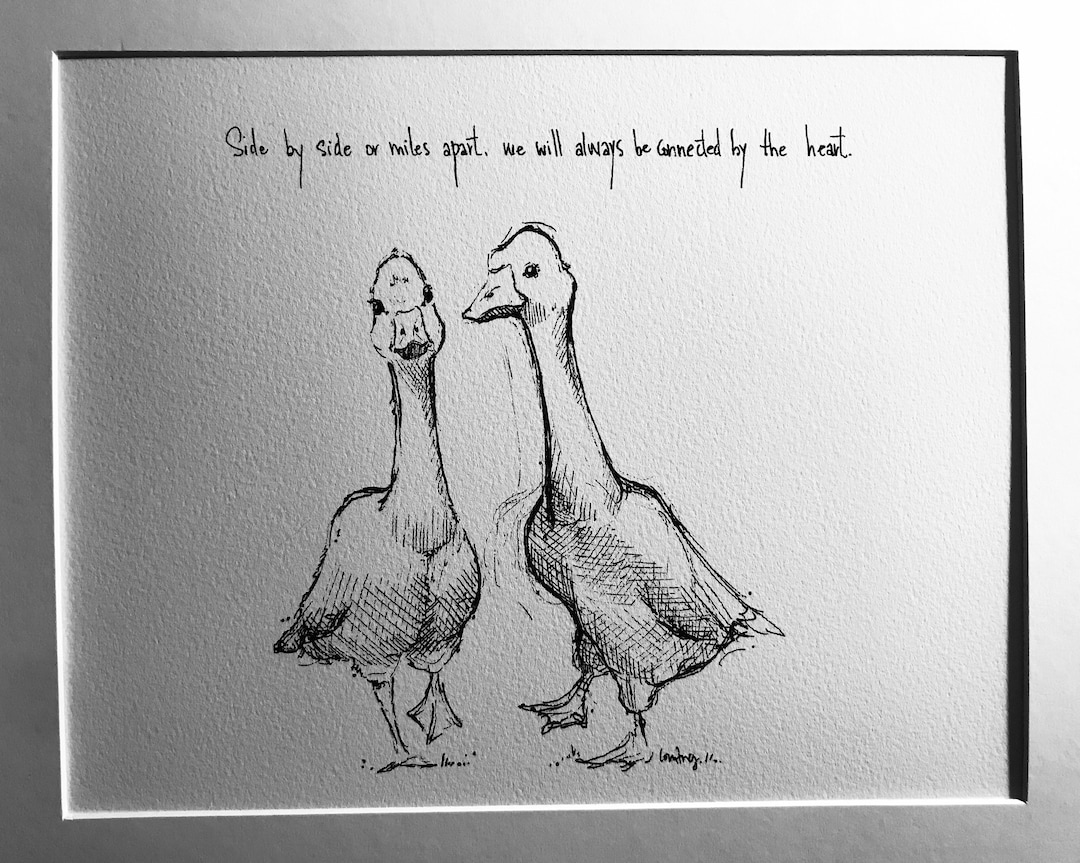 Geese / Goose Friends “side by Side or Miles Apart” 8x10 Archival ...
