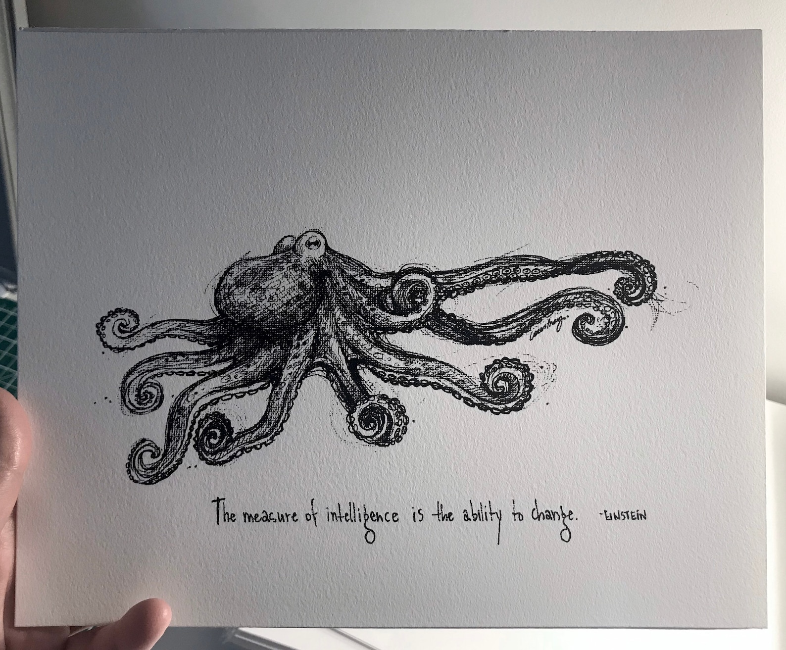 Octopus II the Measure of Intelligence is the Ability to - Etsy