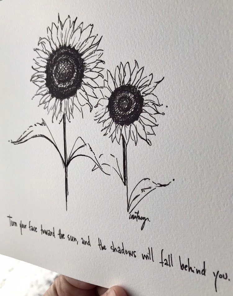 Sunflowers turn Your Face to the Sun and the Shadows - Etsy