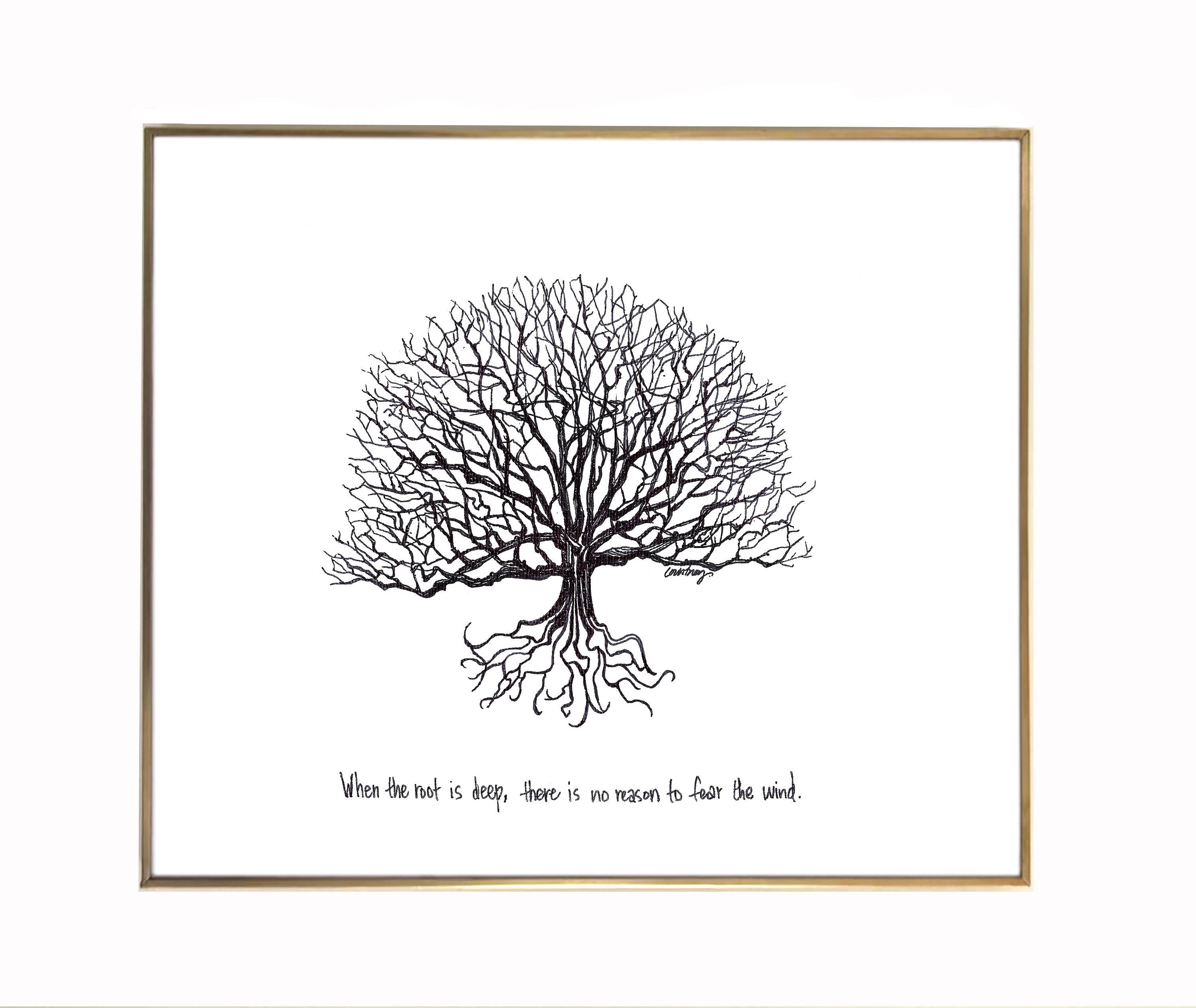 Tree when the Root is Deep There is No Reason to Fear - Etsy Canada