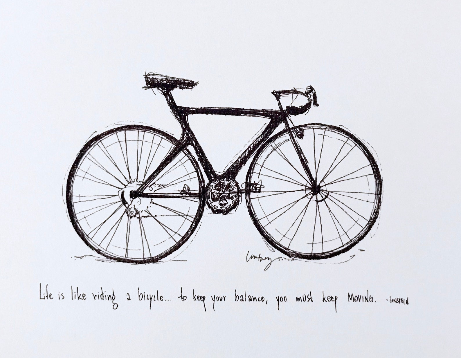 Bicycle life is Like Riding a Bicycle... to Keep Your | Etsy