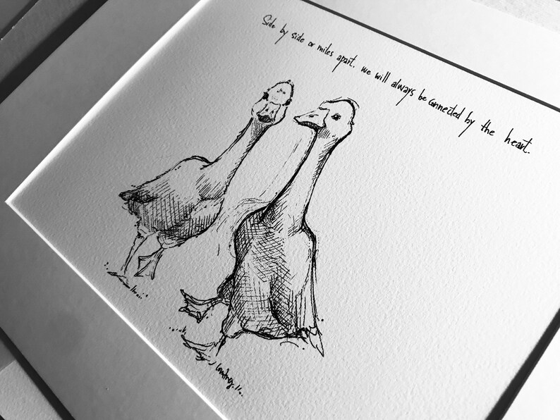 Geese / Goose Friends side by Side or Miles Apart 8x10 - Etsy
