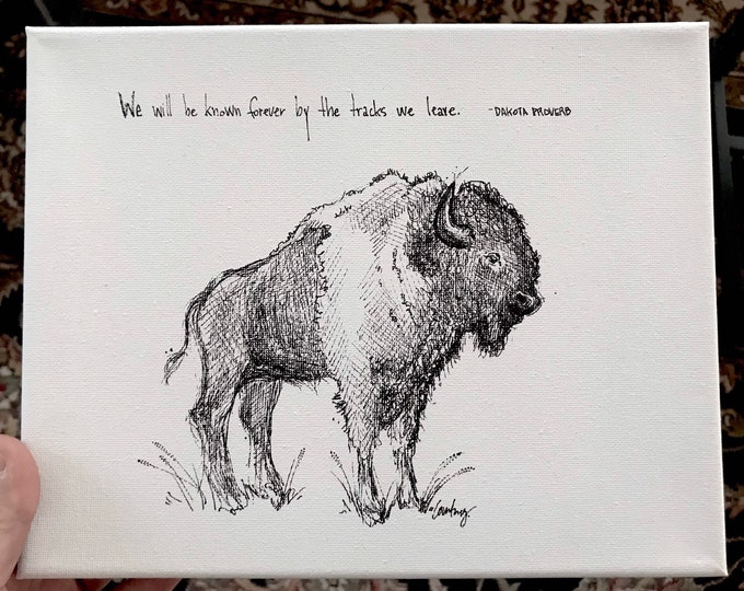 Buffalo / Bison 8x10 Archival Quality Fine Art Print “we Will Be Known ...