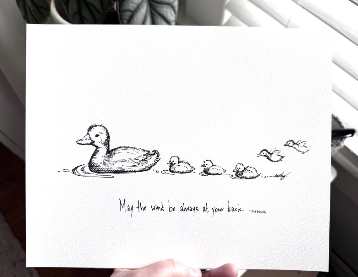 Duck With 5 Children “may the Wind Be Always at Your Back.” Irish ...