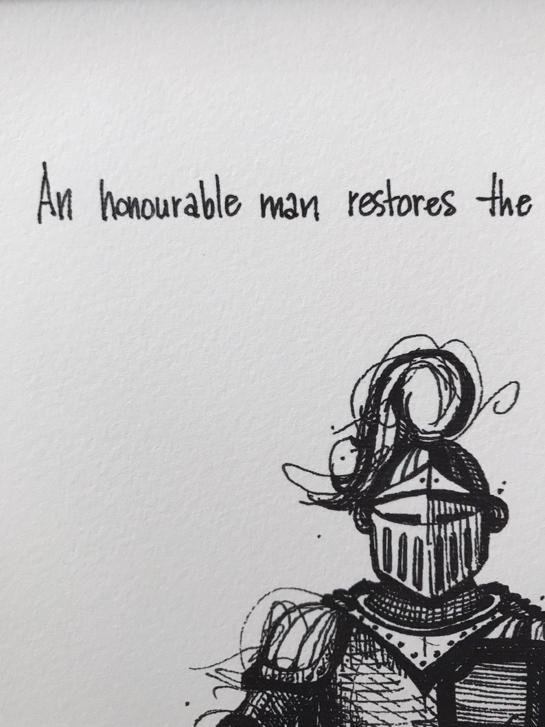 Knight an Honourable Man Restores the Dignity of - Etsy