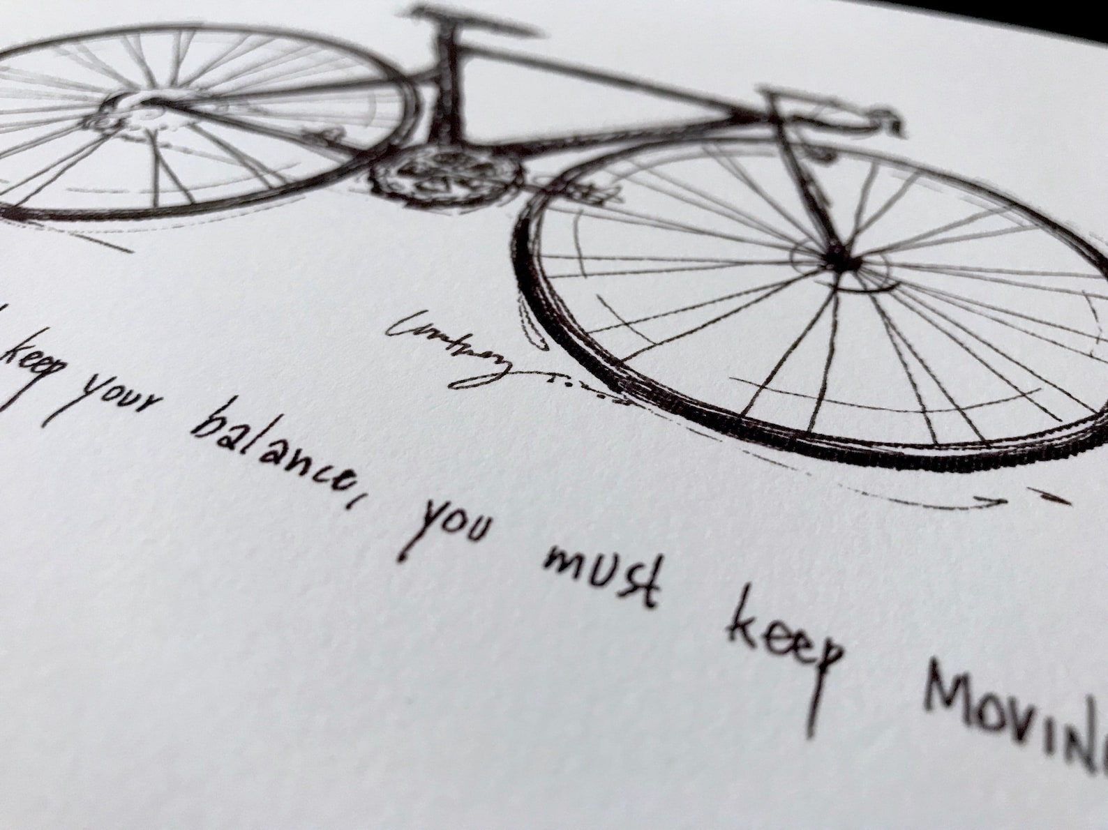 Bicycle life is Like Riding a Bicycle... to Keep Your - Etsy