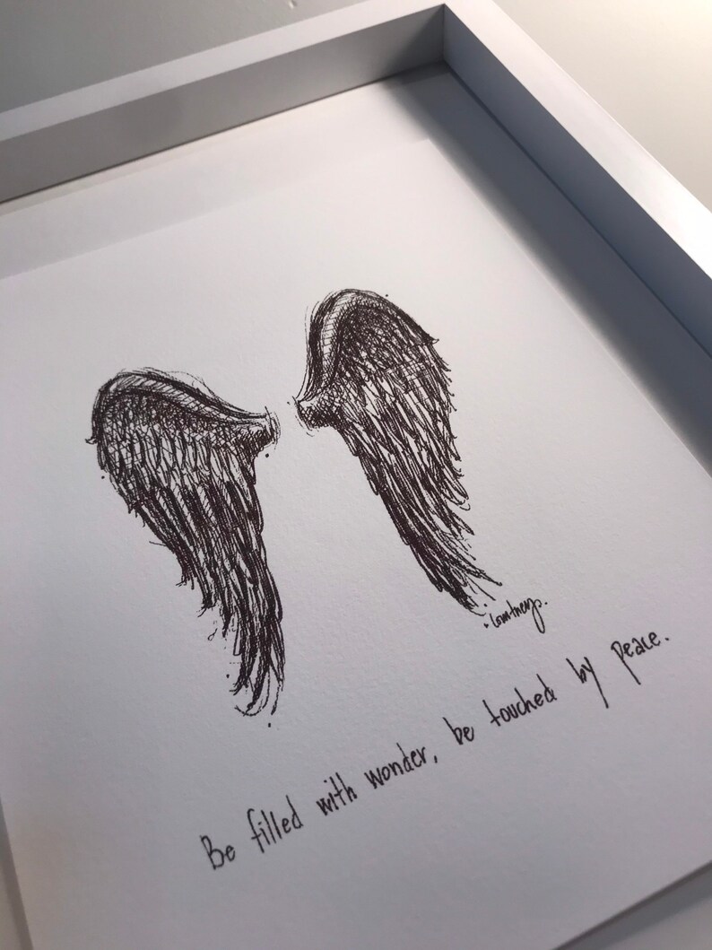 Angel Wings be Filled With Wonder Be Touched by Peace. 8x10 - Etsy