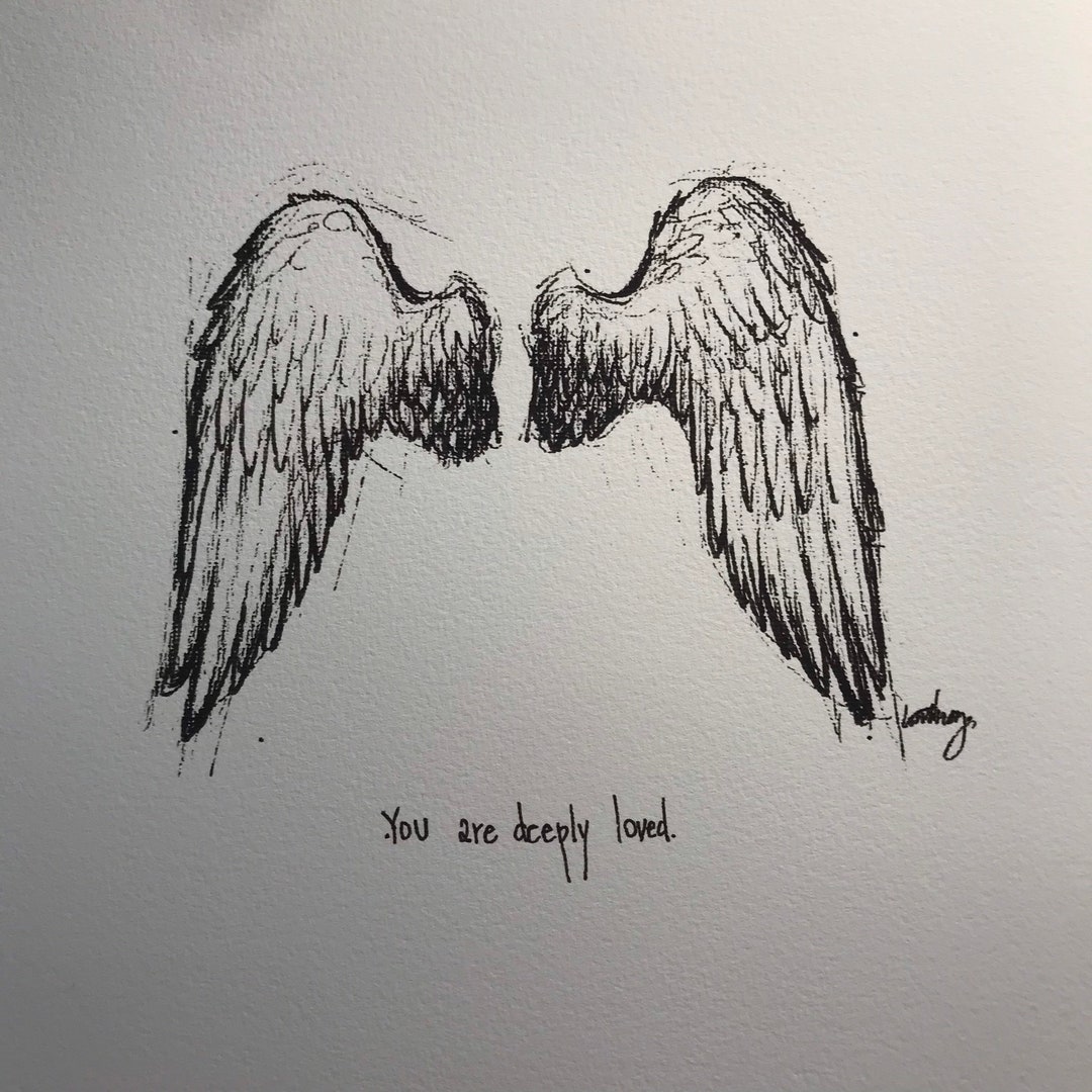 Angel Wings “you Are Deeply Loved.” 8x10 Archival Quality Fine Art ...