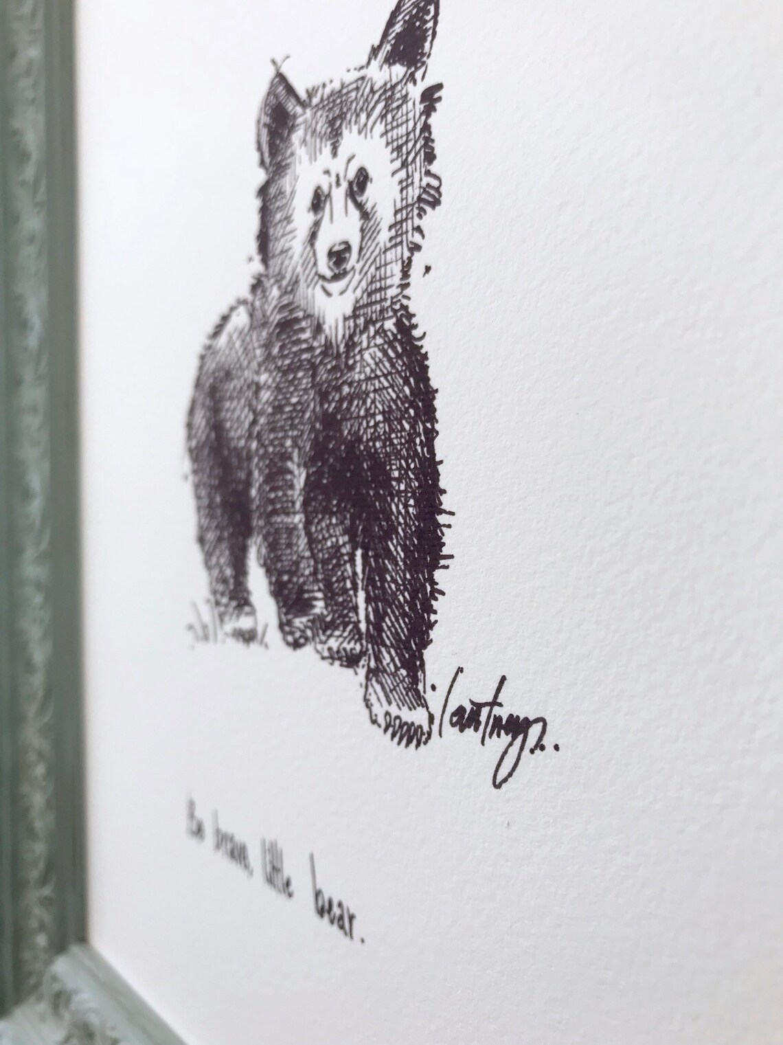 Be Brave, Little Bear. 8x10 Fine Art Paper Print, Black and White, Baby ...