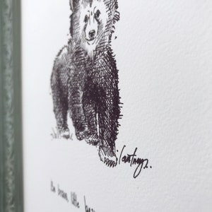 Be Brave, Little Bear. 8x10 Fine Art Paper Print, Black and White, Baby ...