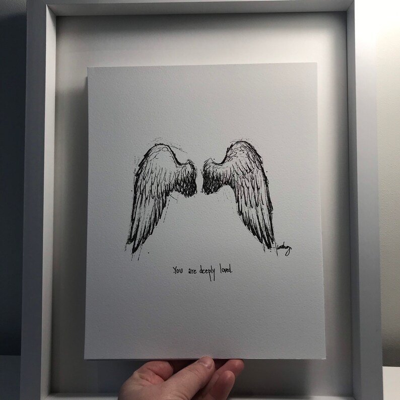 Angel Wings you Are Deeply Loved. 8x10 Archival Quality Fine | Etsy