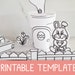 Easter Bunny Paper House Printable Activity for Kids, Easter Craft ...