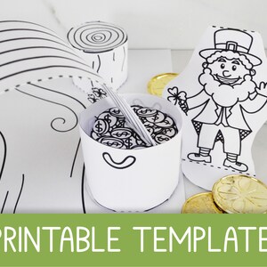 Leprechaun Paper House Printable Activity for Kids, St. Patrick’s Day ...