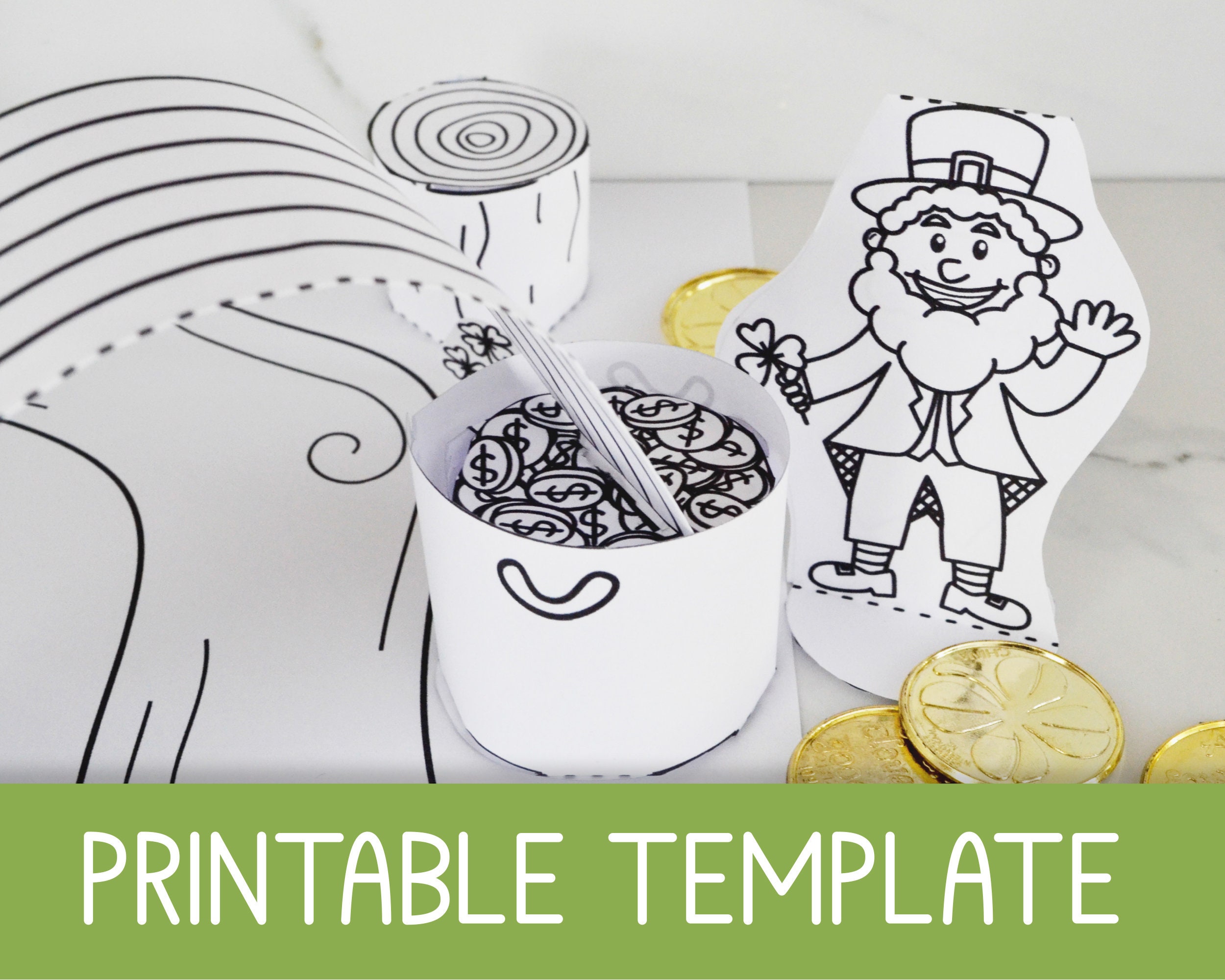 Leprechaun Paper House Printable Activity for Kids, St. Patrick’s Day ...