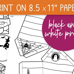 Paper Haunted House Printable Activity for Kids | Halloween - Etsy
