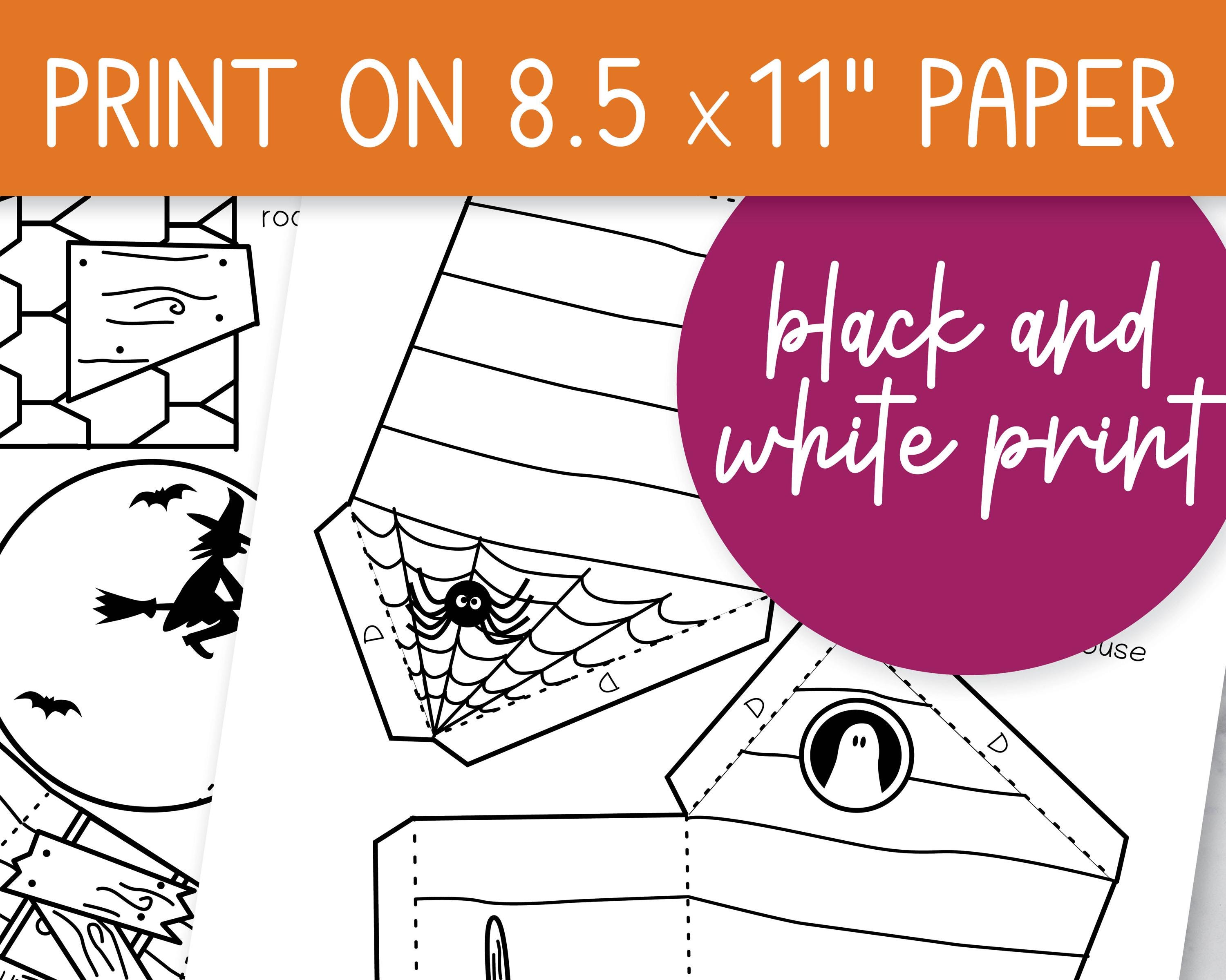 Paper Haunted House Printable Activity for Kids | Halloween - Etsy