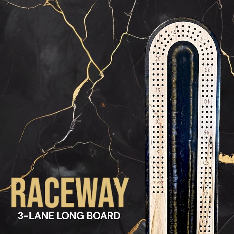 Cupreous Brown and Universal Blue Raceway Series Cribbage Board ...