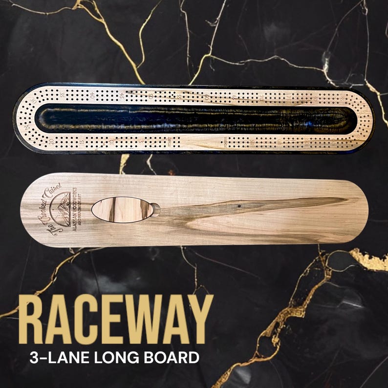 Cupreous Brown and Universal Blue Raceway Series Cribbage Board ...