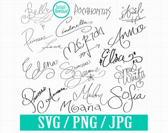 Princess Signatures | Etsy