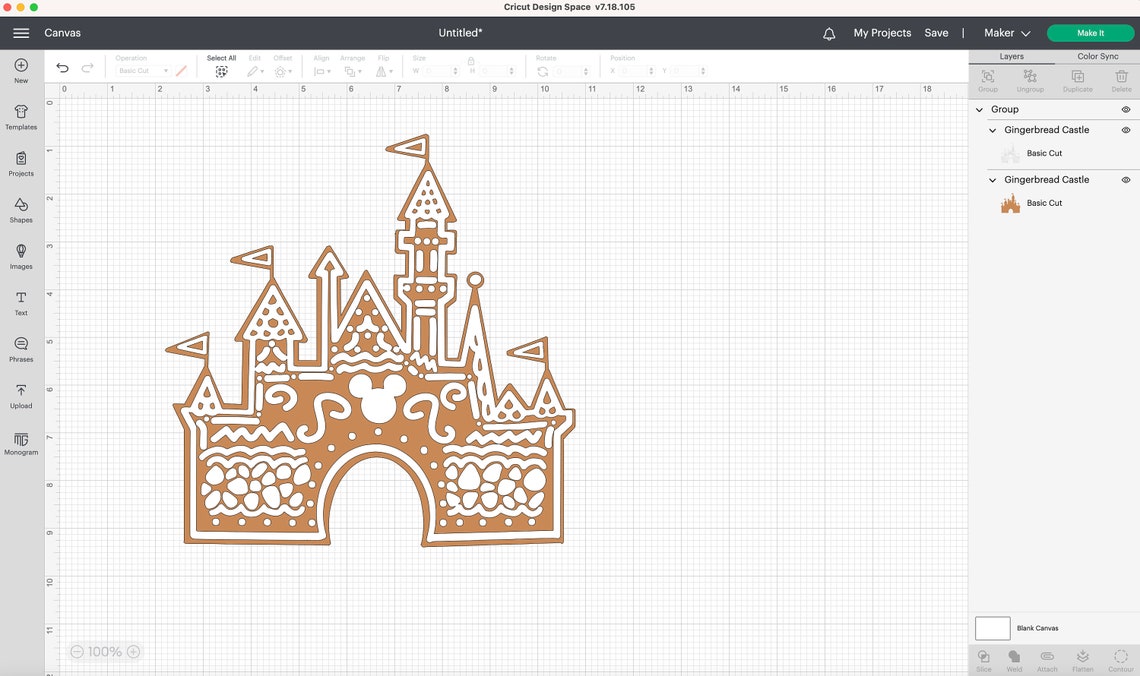 Gingerbread House Disneyland Castle Mickey Christmas - Etsy