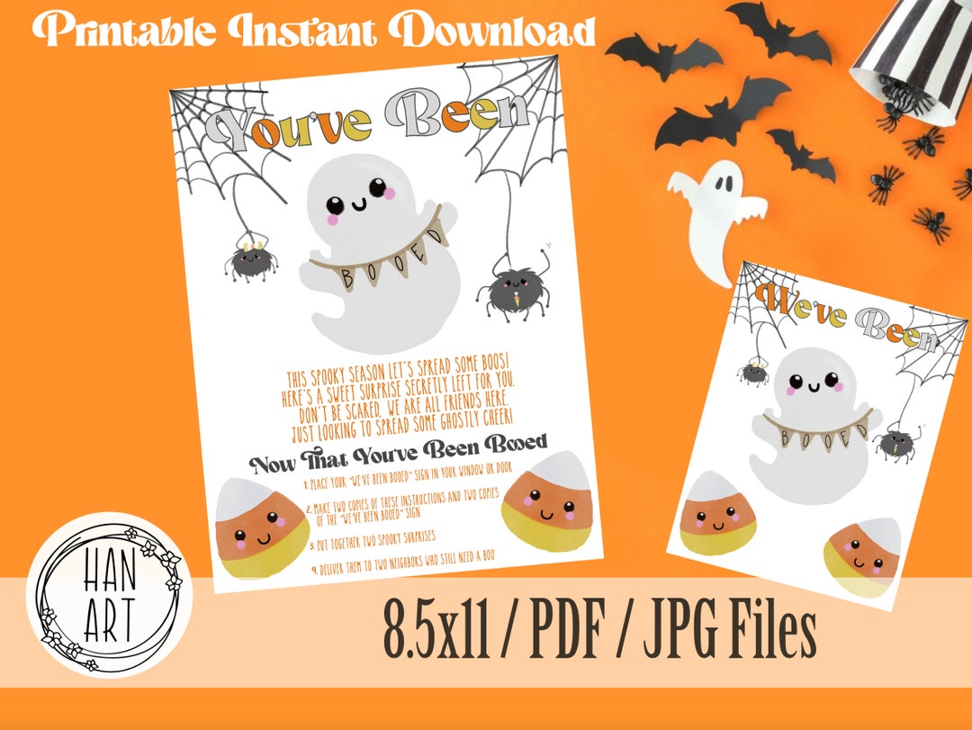 You've Been BOOED - HALLOWEEN - Game Bundle - White Background - Pdf ...