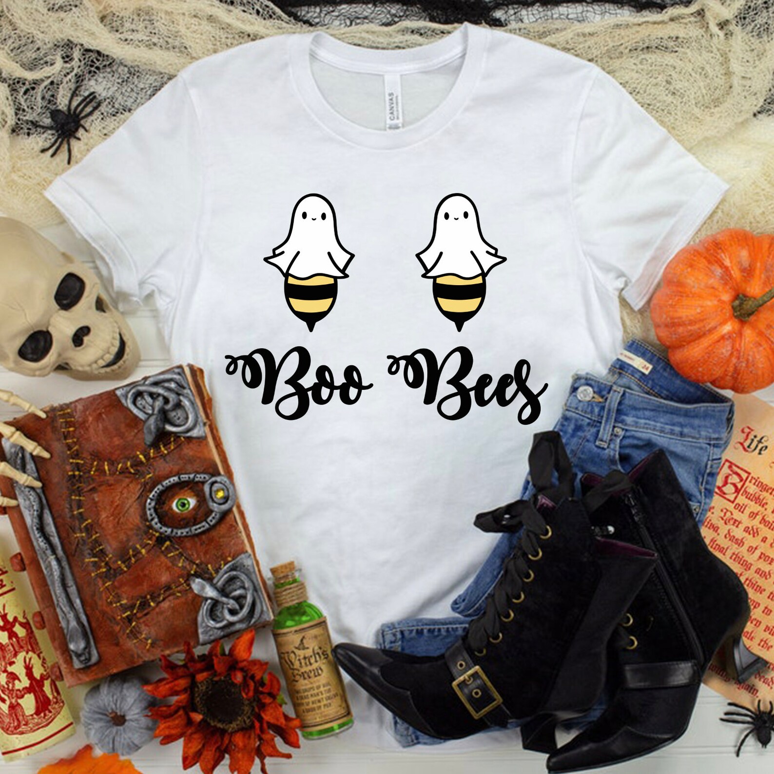 Boo Bees Ghost HALLOWEEN FUNNY SVG Png Jpg Instant File - Etsy