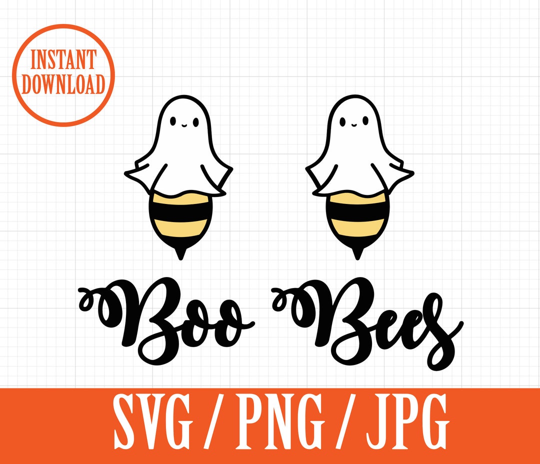 Boo Bees Ghost HALLOWEEN FUNNY - SVG, Png, Jpg - Instant File Download ...