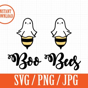 Boo Bees Ghost HALLOWEEN FUNNY - SVG, Png, Jpg - Instant File Download ...