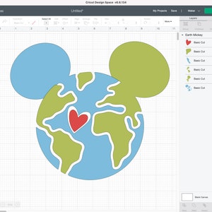 Mickey Mouse Head Earth - Earth Day / Nature - SVG, Png, Jpg - Instant ...